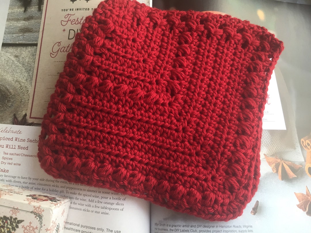 Crochet Christmas Washcloths: Rustic Holiday Doilies, Tray Decor - Etsy