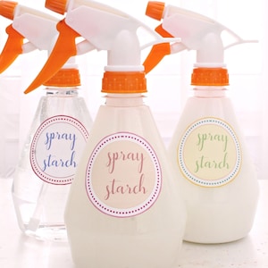 Spray Starch Labels, DIY Spray Starch Labels, Printable Spray Starch ...
