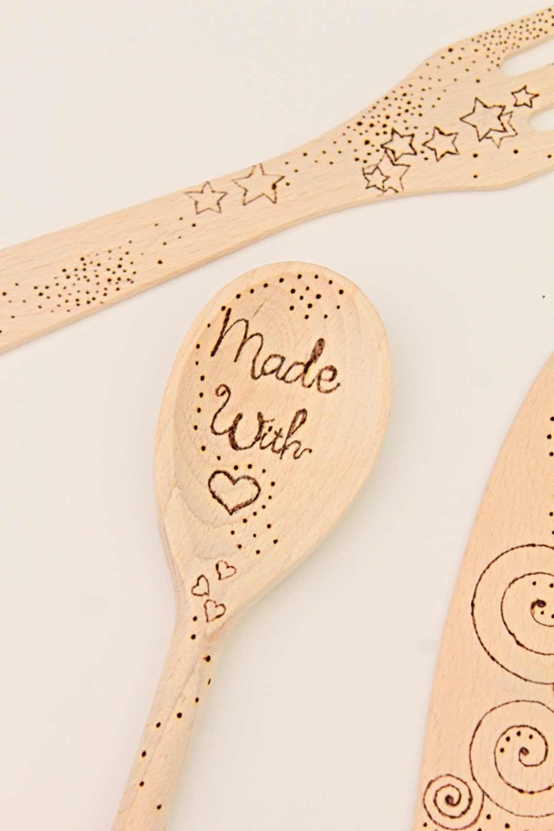 Wood Burned Spoons Design Templates/personalized Wooden Spoons/wood ...