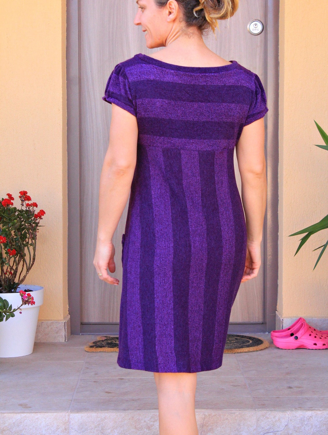 Knit Dress Sewing Pattern, Dress With Pockets, Easy Knit Dress Pattern ...