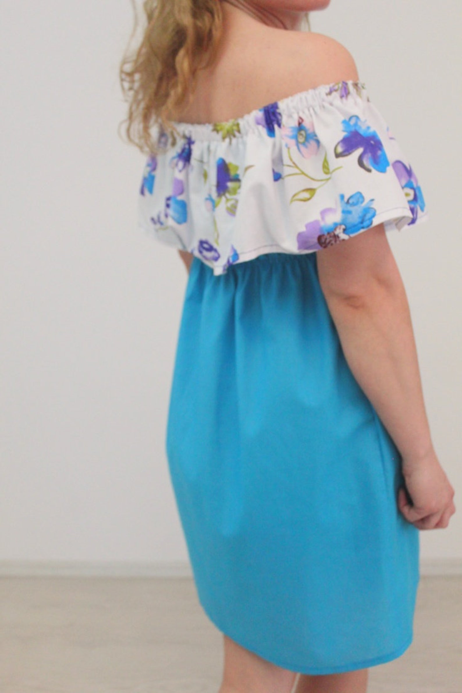 Off the Shoulder Dress Pattern, off Shoulder Dress Sewing Pattern, off ...