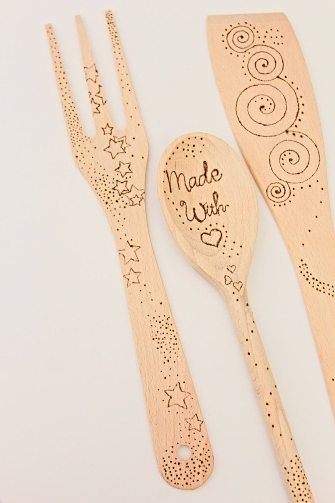 Wood Burned Spoons Design Templates/personalized Wooden Spoons/wood ...