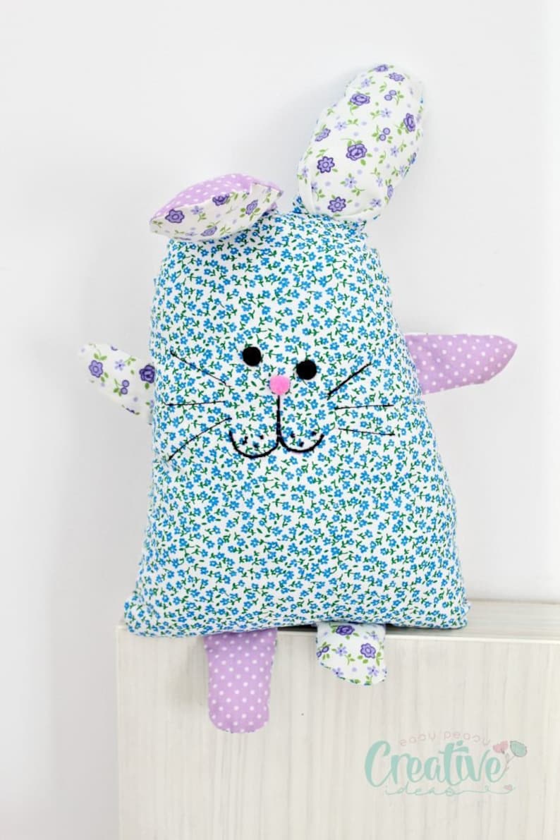 Bunny Pillow Sewing Pattern, Bunny Sewing Pattern, Bunny Pillow, Bunny ...