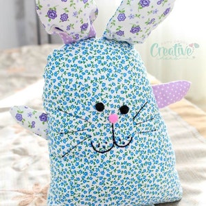 Bunny Pillow Sewing Pattern, Bunny Sewing Pattern, Bunny Pillow, Bunny ...