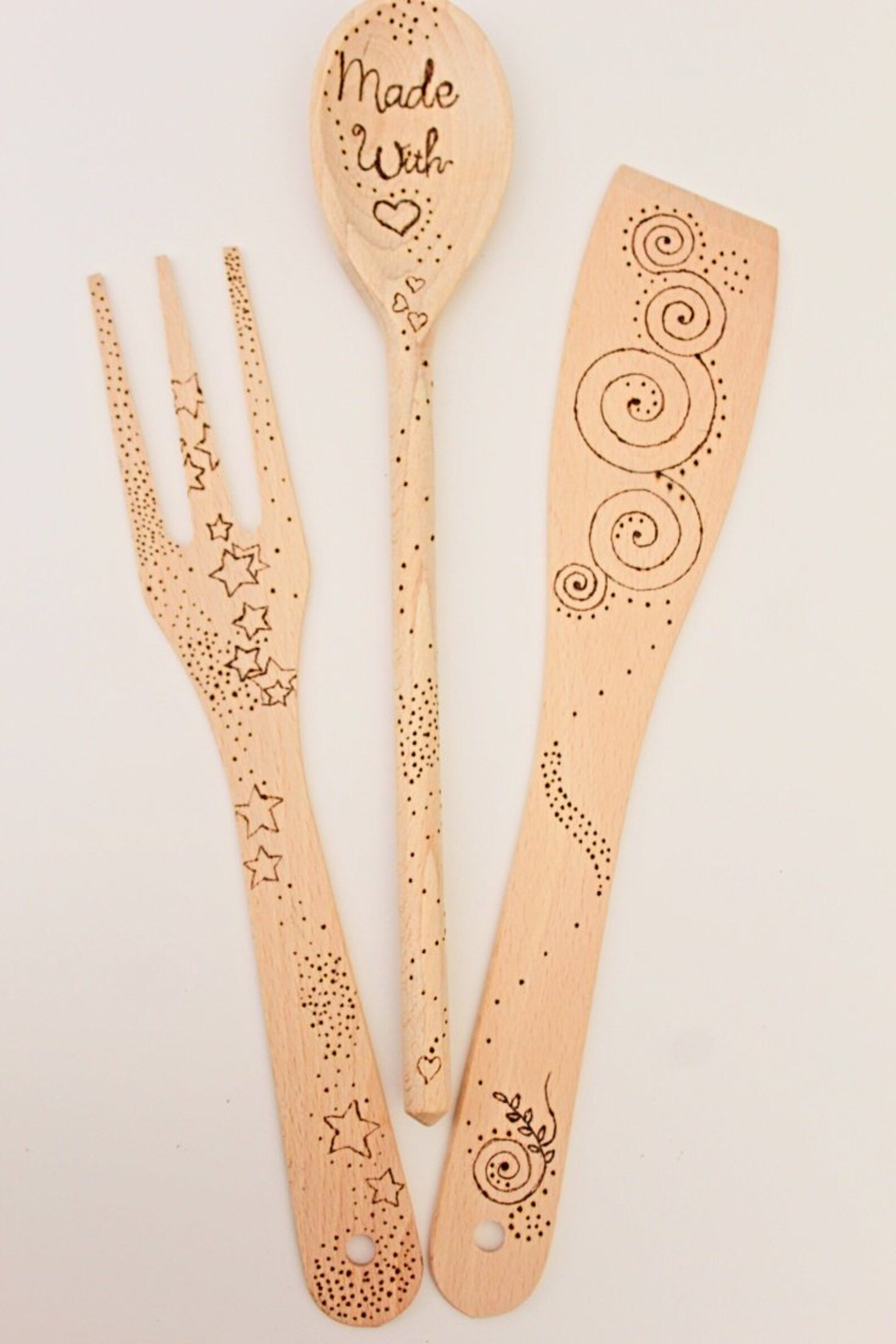Wood Burned Spoons Design Templates/personalized Wooden Spoons/wood ...