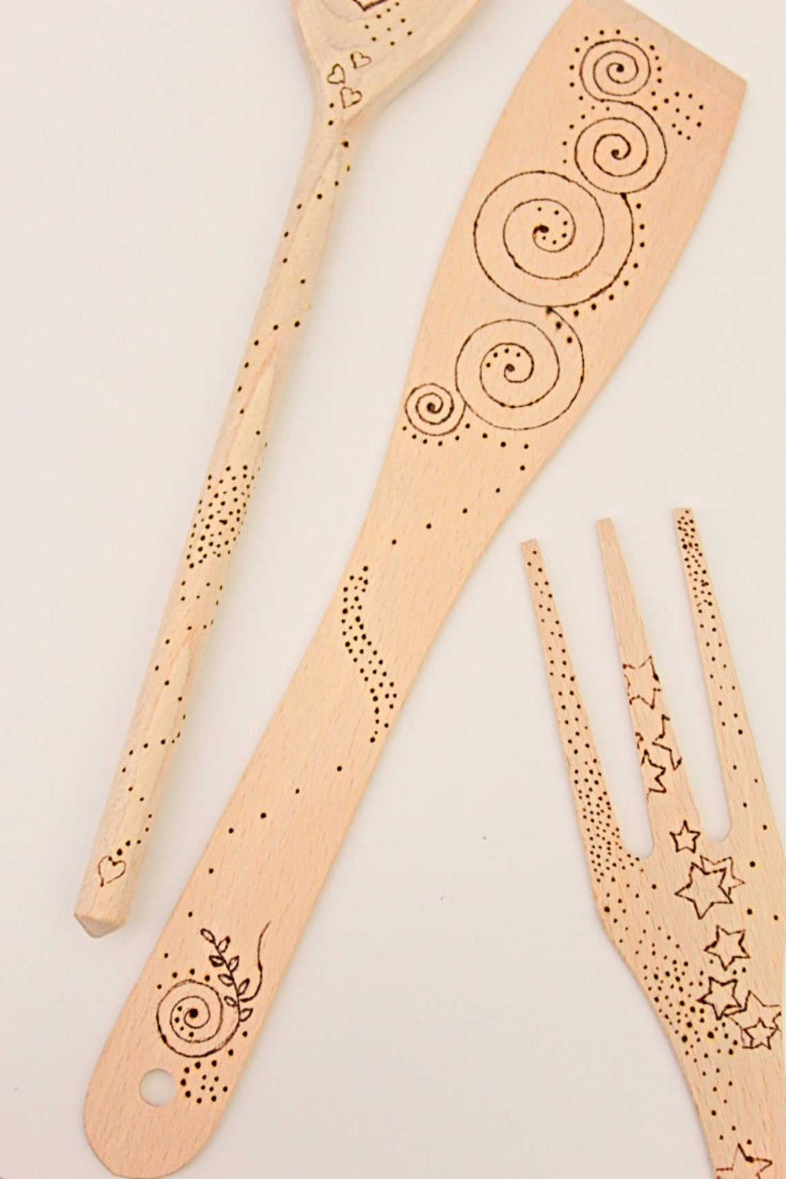Wood Burned Spoons Design Templates/personalized Wooden Spoons/wood ...