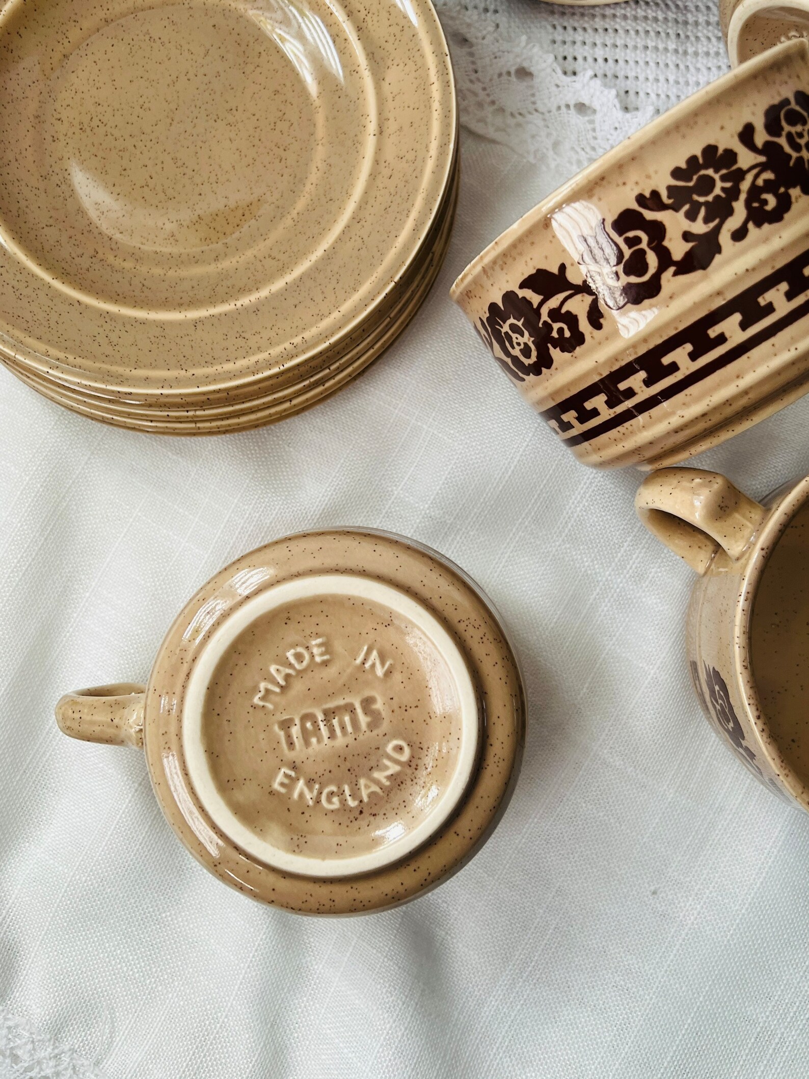Vintage Mugs Antique Coffee Set Tams Ware Pottery Retro - Etsy