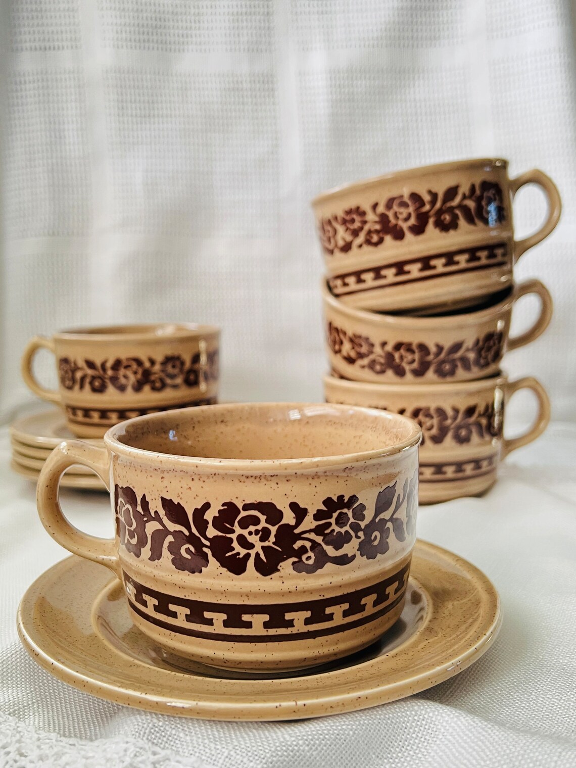Vintage Mugs Antique Coffee Set Tams Ware Pottery Retro - Etsy