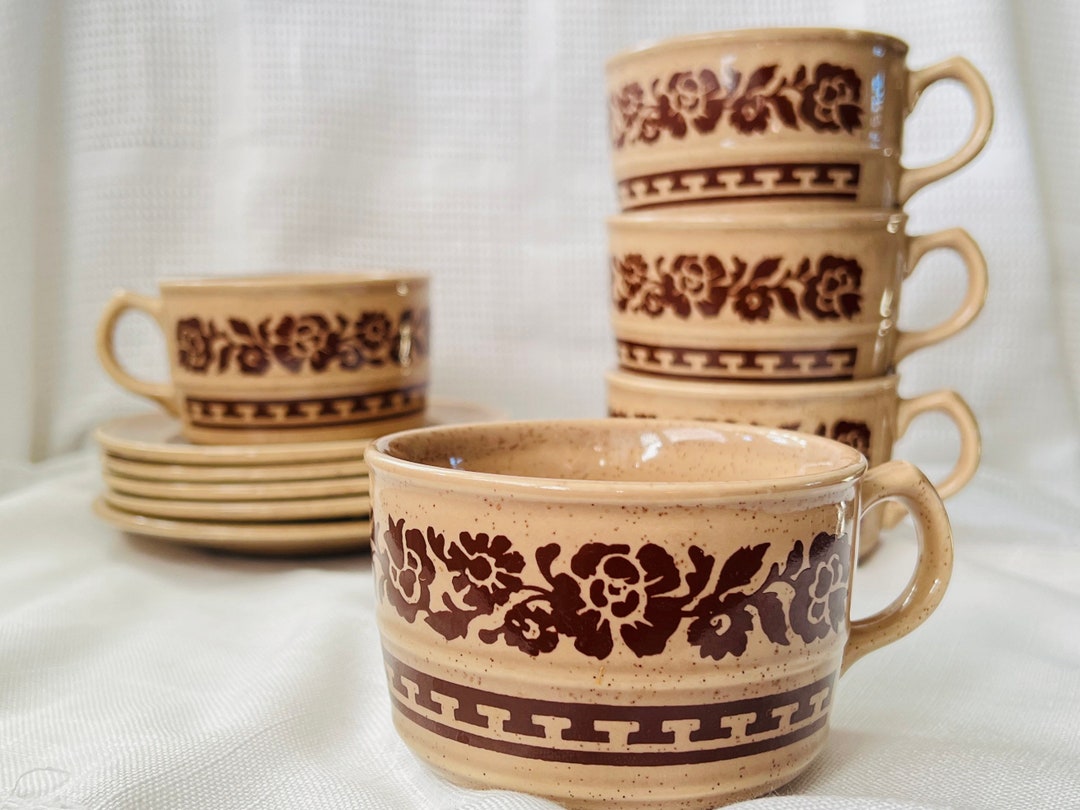 Vintage Mugs Antique Coffee Set Tams Ware Pottery Retro - Etsy