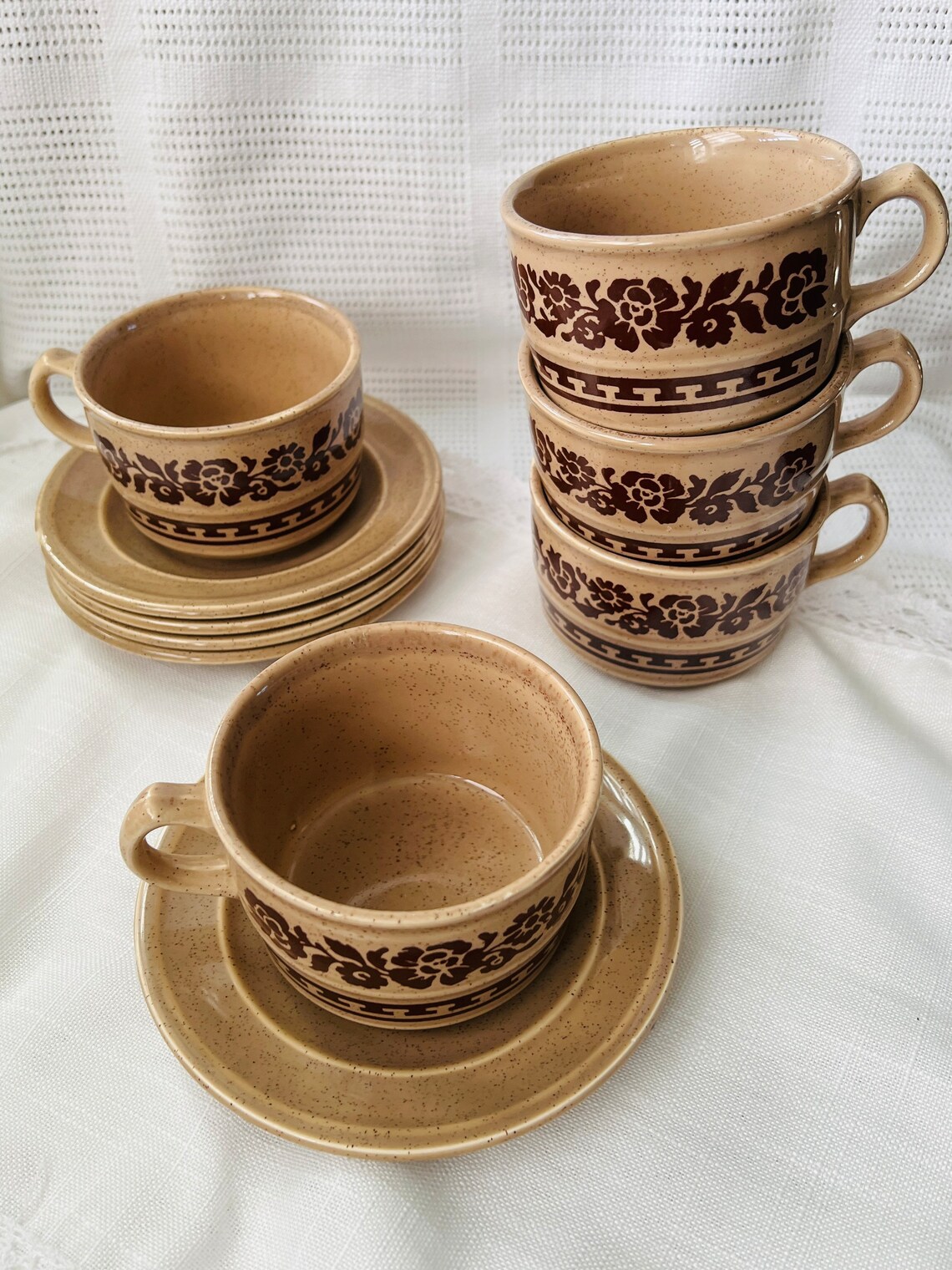 Vintage Mugs Antique Coffee Set Tams Ware Pottery Retro - Etsy