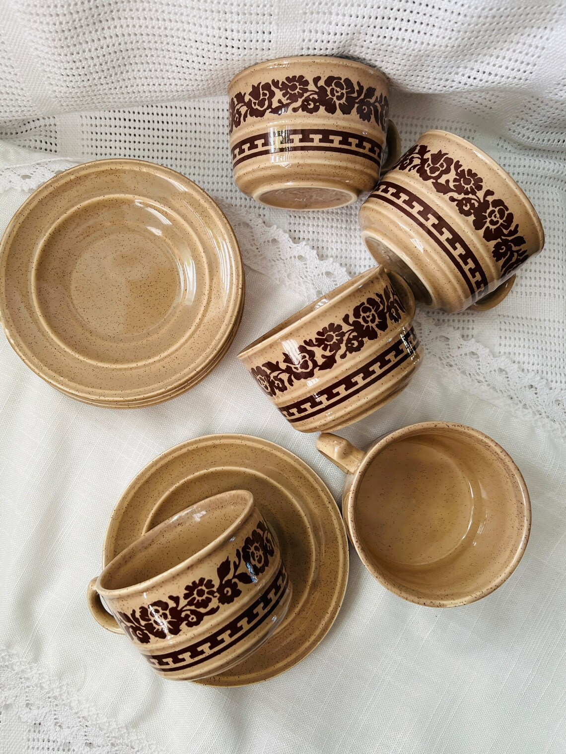Vintage Mugs Antique Coffee Set Tams Ware Pottery Retro - Etsy