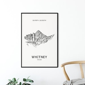 Mount Whitney Poster Wall Art - Etsy