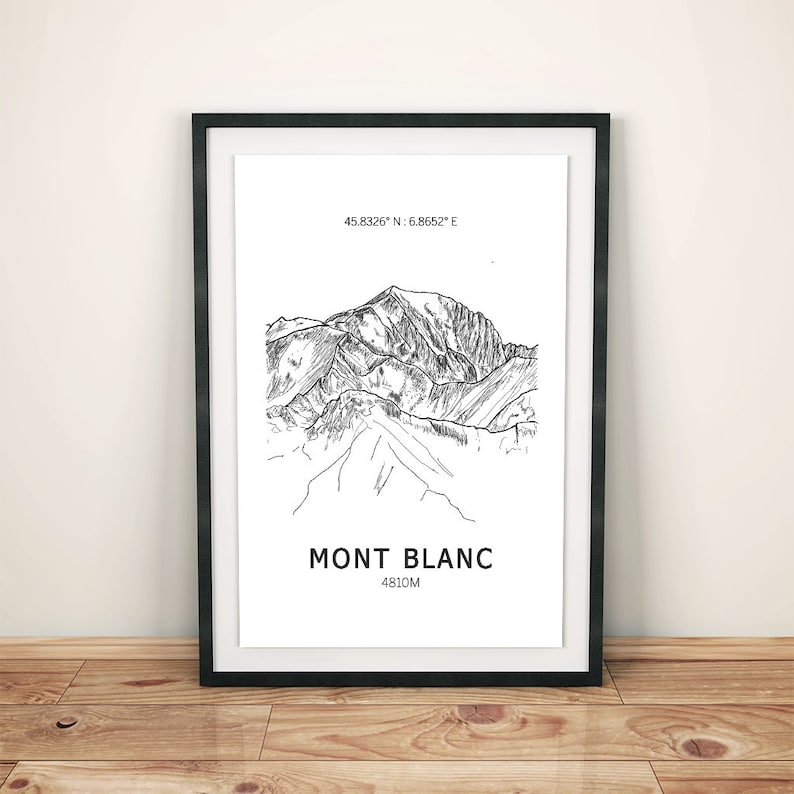 Mont Blanc Poster Wall Art - Etsy
