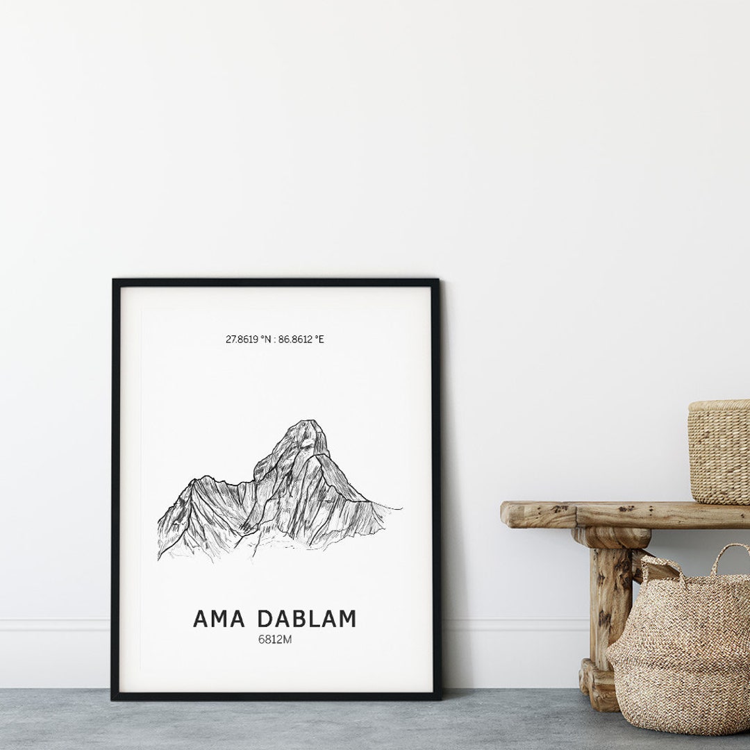 Ama Dablam Mountain Poster Wall Art - Etsy