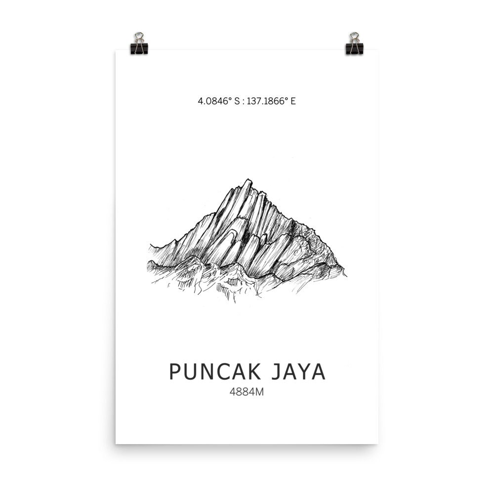 Puncak Jaya Seven Summits Poster - Etsy