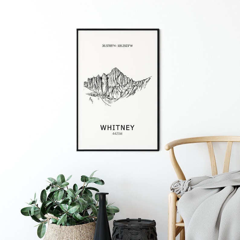 Mount Whitney Poster Wall Art - Etsy
