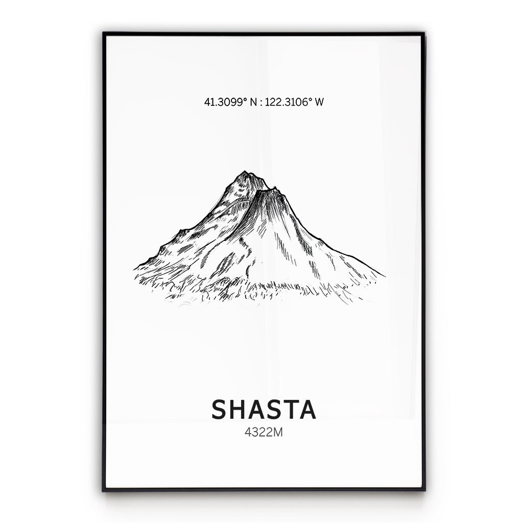 Mount Shasta Poster Wall Art - Etsy