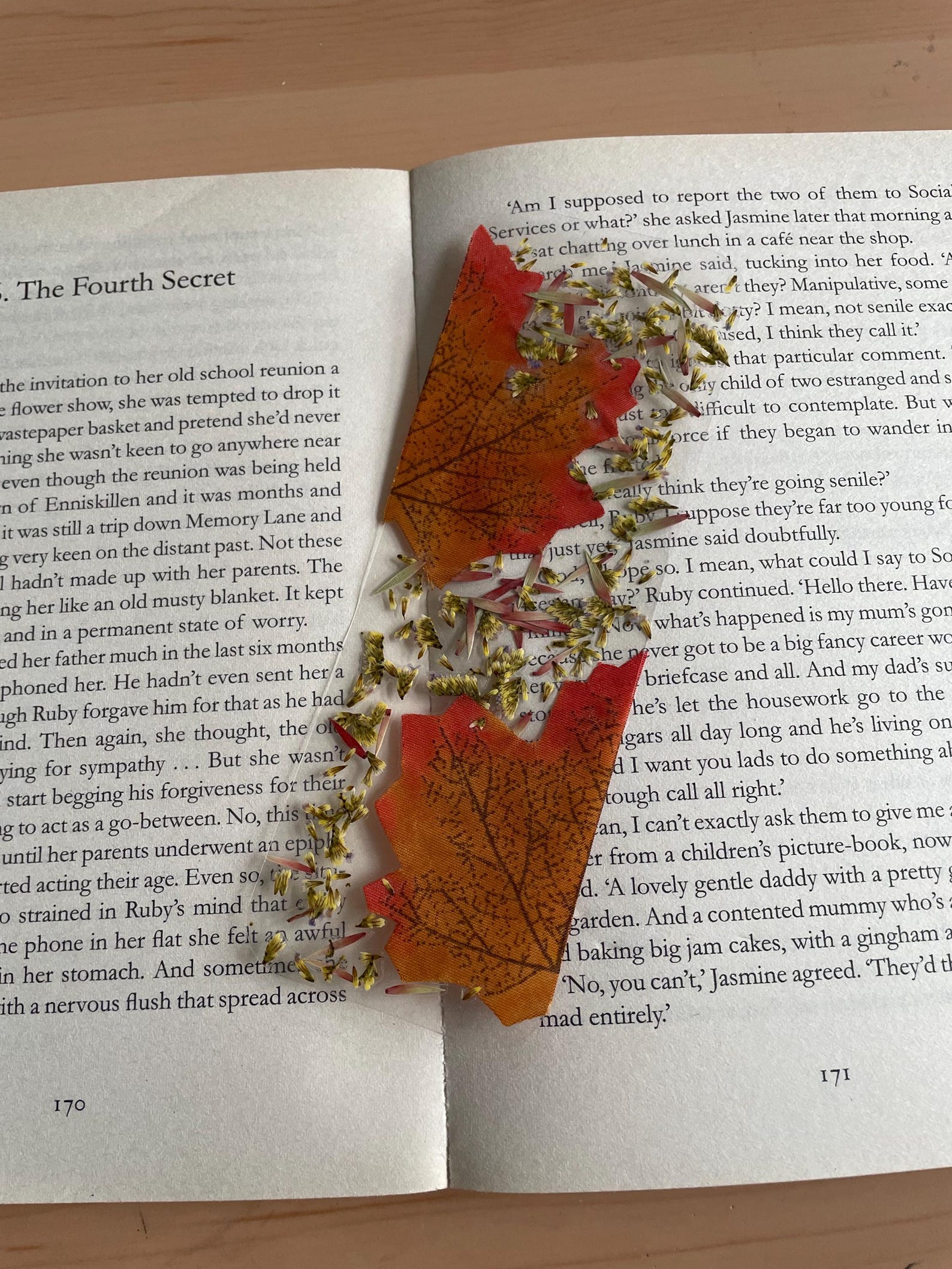 Autumn Leaves Laminated Bookmark With Pressed Leaves and Flowers - Etsy