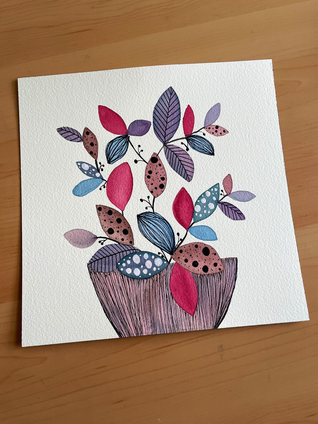Botanical Art Plant Watercolour Painting - Not a Print - Original Art ...