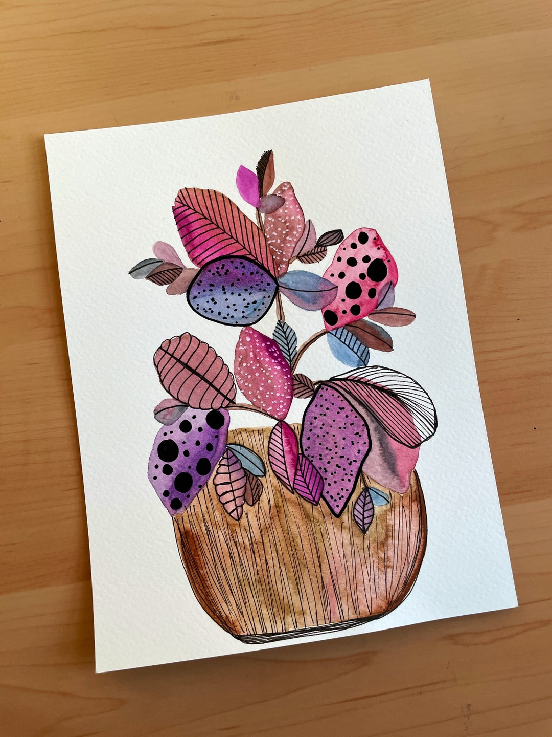 Botanical Plant Painting, Botanical Art - Not a Print, Watercolour ...