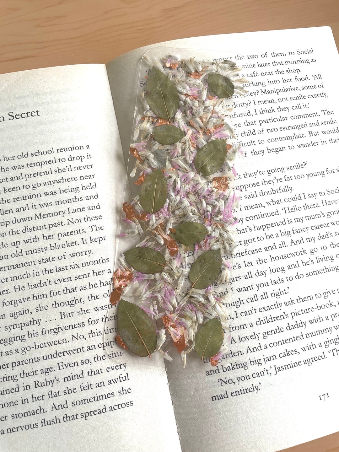 Laminated Bookmark With Pressed Leaves and Flowers - Etsy
