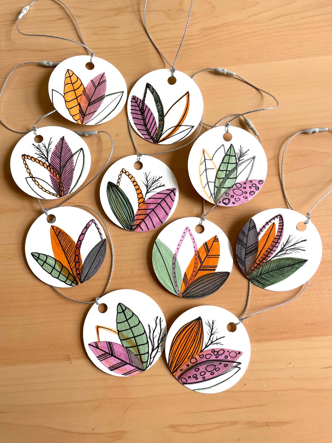 10x Hand Painted Watercolour Gift Tags - Gift Ideas - Botanical Gift ...