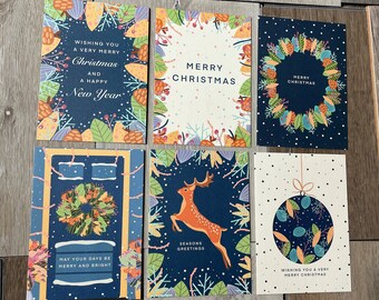 Christmas Postcard Set/ Festive Doors and Windows/ Festive - Etsy
