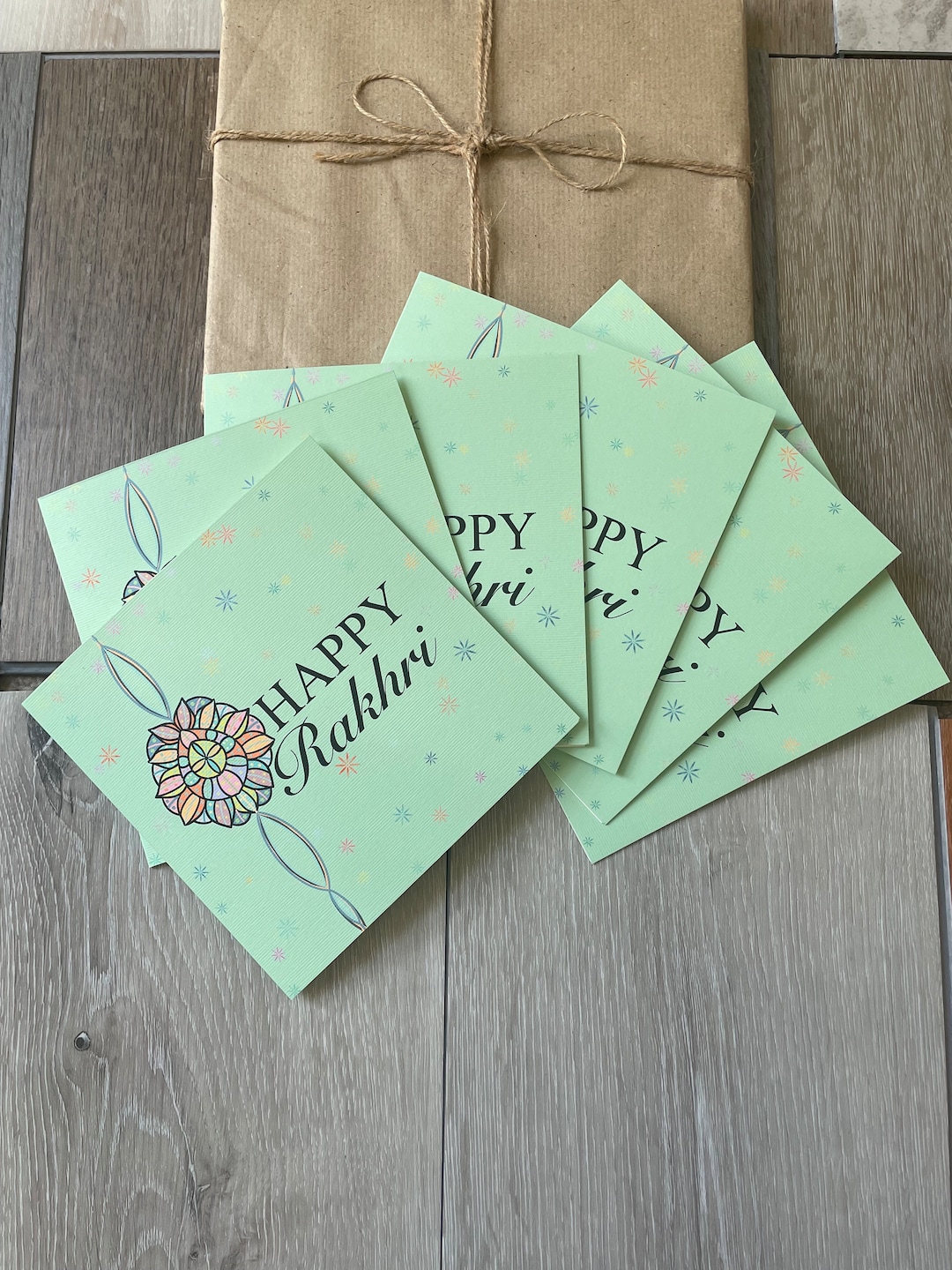 6x Multipack Happy Rakhri Patterned Greeting Card Pack, Happy Rakhri ...