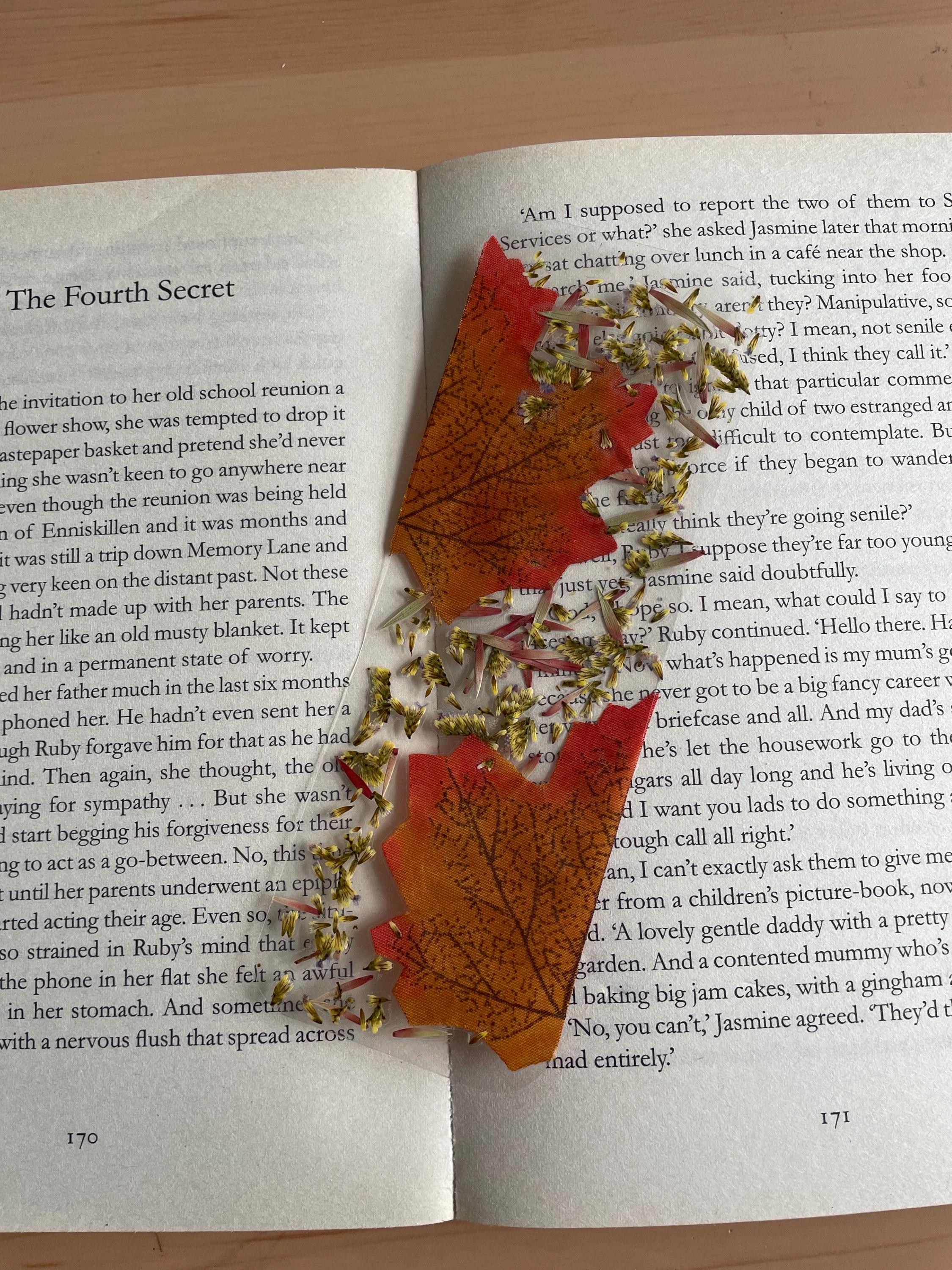 Autumn Leaves Laminated Bookmark With Pressed Leaves and Flowers - Etsy