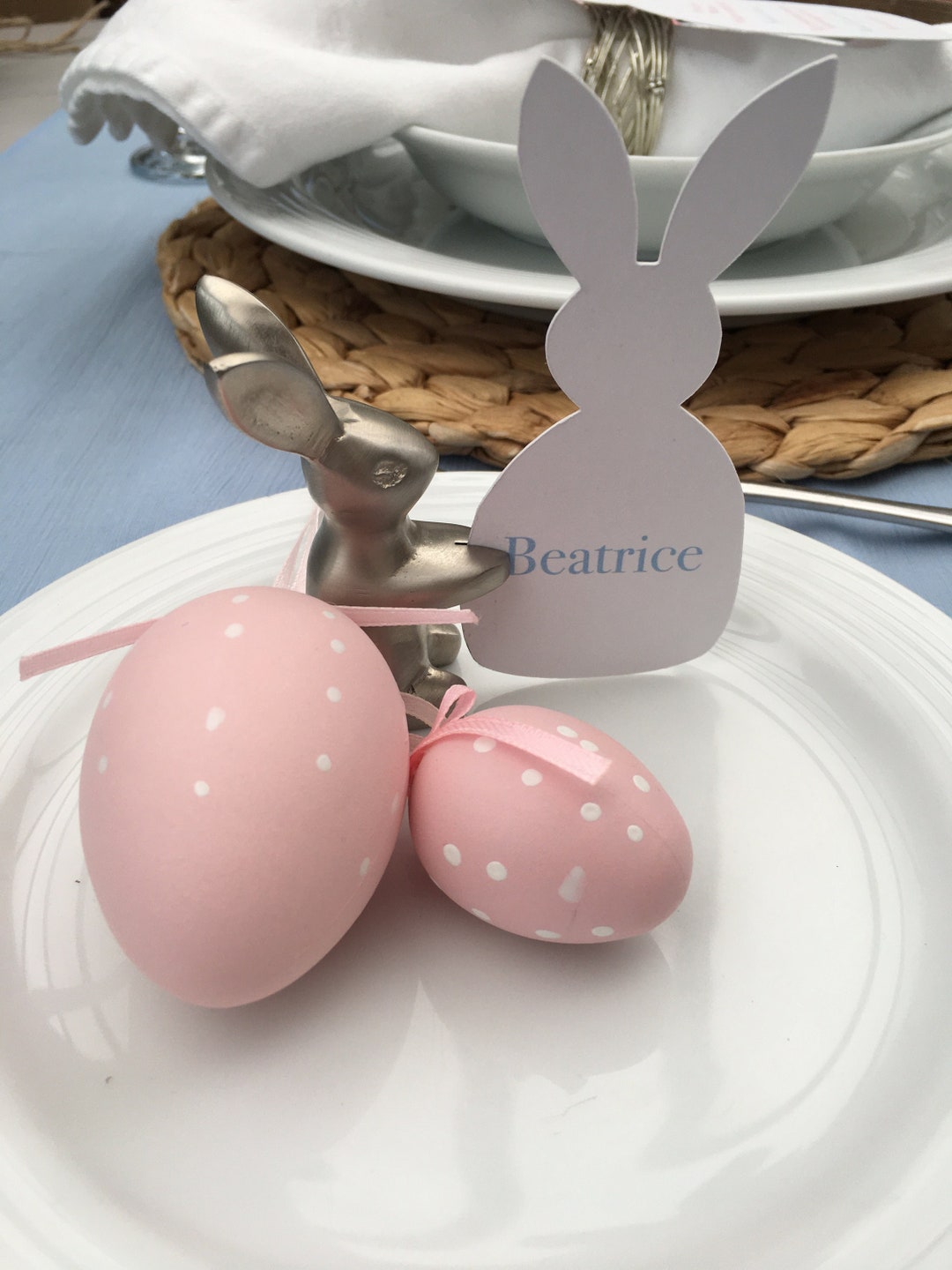 Easter Bunny Name Place Cards for Table Setting | Weddings Easter ...