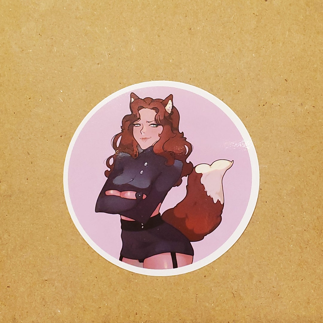 Sexy Fox Girl Sticker Etsy