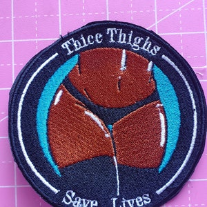 Thicc Thighs Save Lives Patch - Etsy