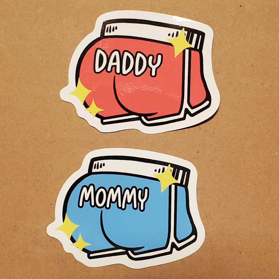 Juicy Mommy/daddy Booty Shorts Sticker - Etsy