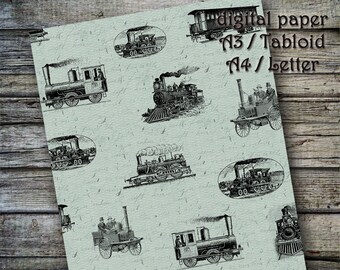 DIGITAL PAPER - Vintage Bicycles. Printable, Digital Paper, Junk ...