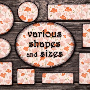 LABELS - Retro Flowers (1). Printable, Label, Tag, Digital Collage ...