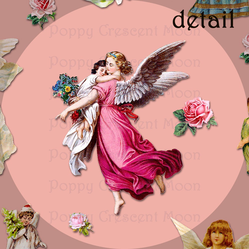 DIGITAL PAPERS - Angels. Printable, Digital, Download, Paper, Digital ...