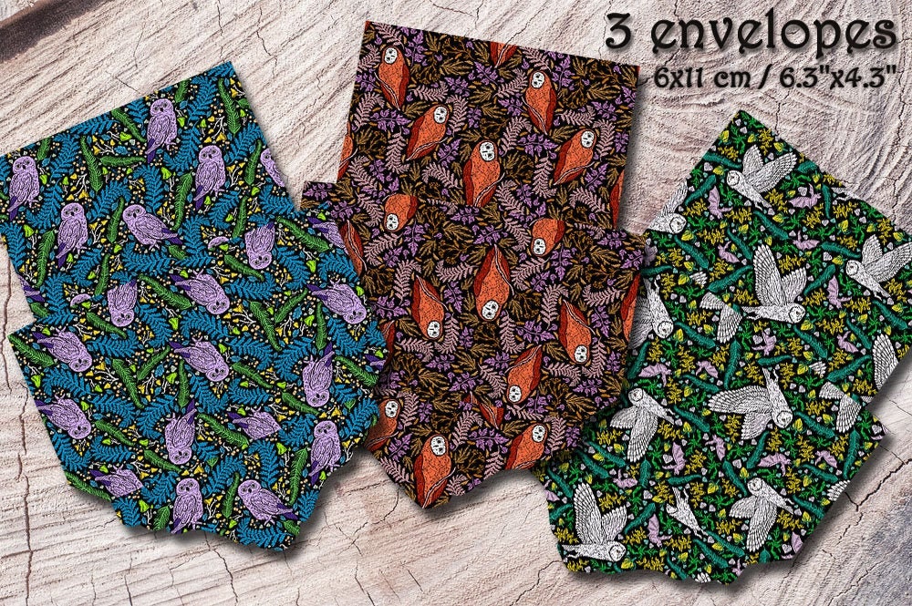 ENVELOPES - Owls (3). Printable, Digital, Instant Download, Envelope ...