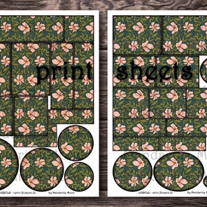 LABELS - Retro Flowers (1). Printable, Label, Tag, Digital Collage ...