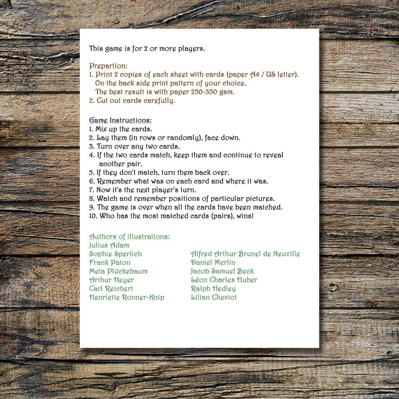 MEMORY MATCHING GAME - Cats. Printable, Matching Cards, Perfect Gift ...