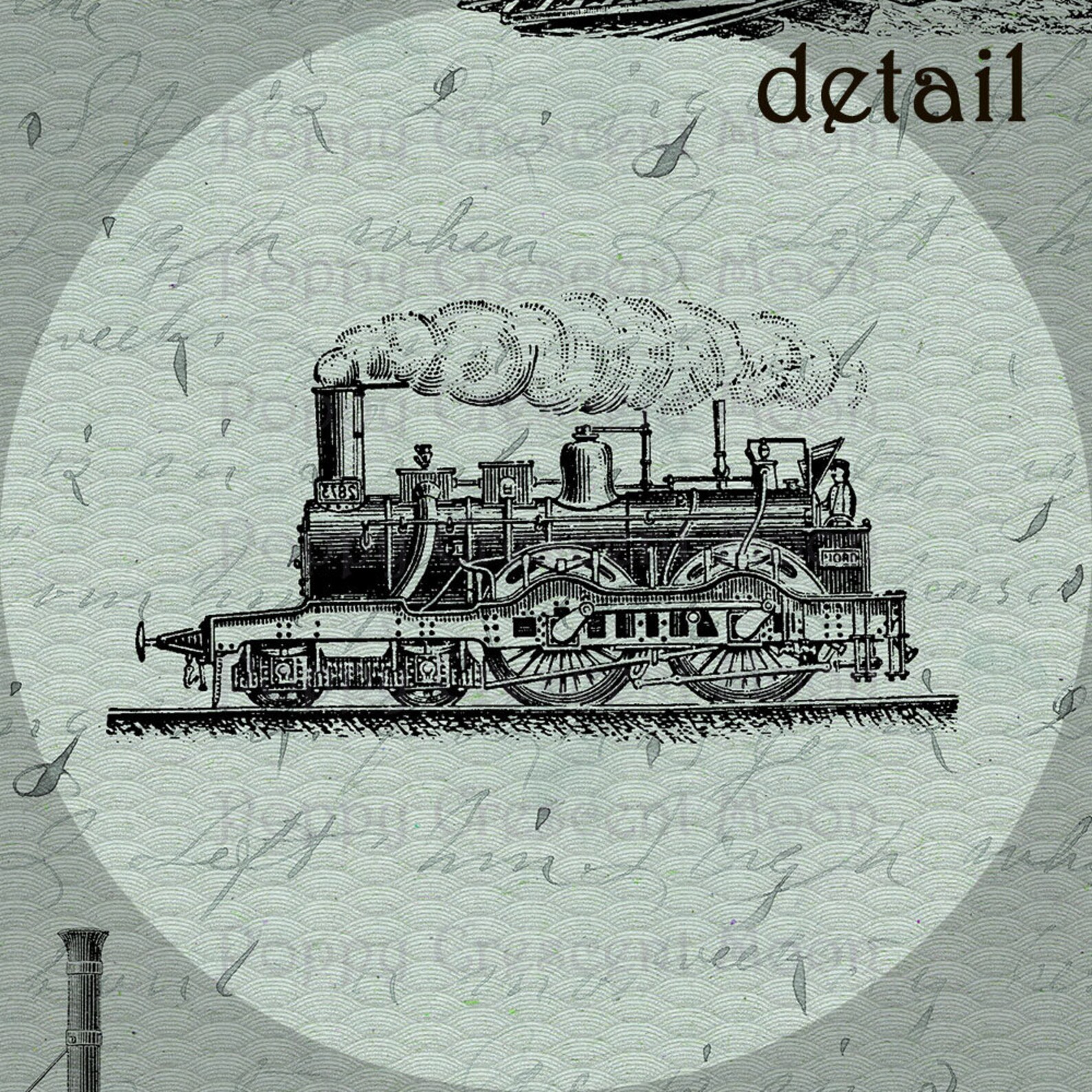 DIGITAL PAPER - Vintage Trains. Printable, Digital Paper, Junk Journal ...