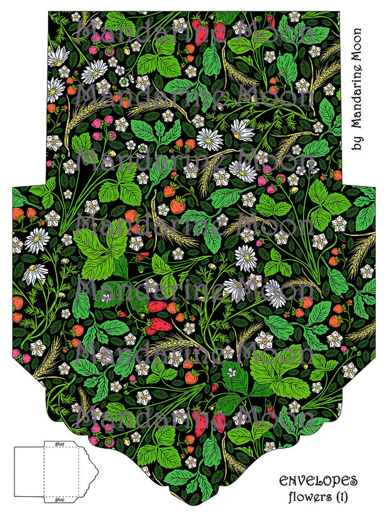 ENVELOPES - Flowers (1). Printable, Digital, Instant Download, Envelope ...