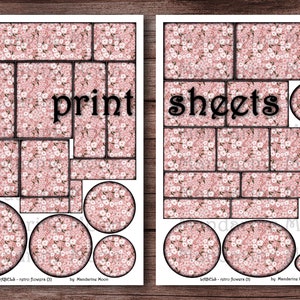 LABELS - Retro Flowers (3). Printable, Label, Tag, Digital Collage ...