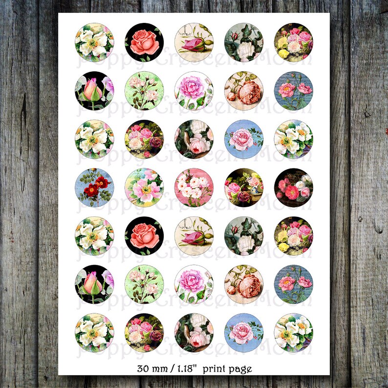 CIRCLES - Roses (1). 30 Mm / 1.18'', 25 Mm / 0.98'', 20 Mm / 0.79 ...