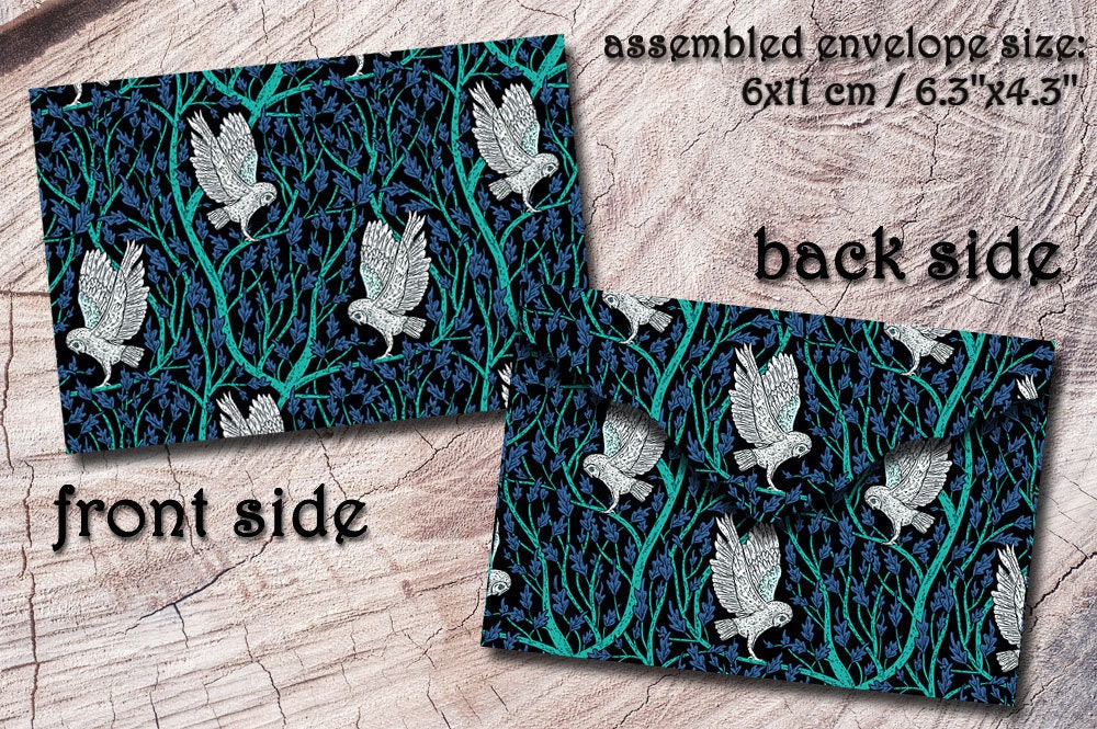 ENVELOPES - Owls (1). Printable, Digital, Instant Download, Envelope ...