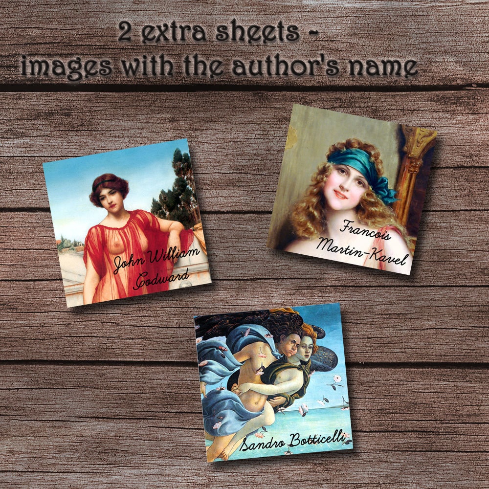 MEMORY MATCHING GAME Beautiful Paintings Portraits & Figural Motifs 3 ...