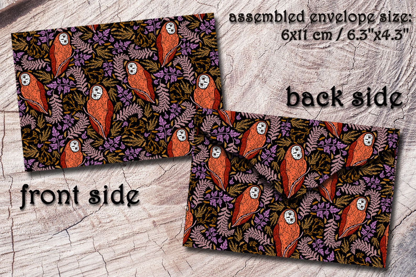 ENVELOPES - Owls (3). Printable, Digital, Instant Download, Envelope ...