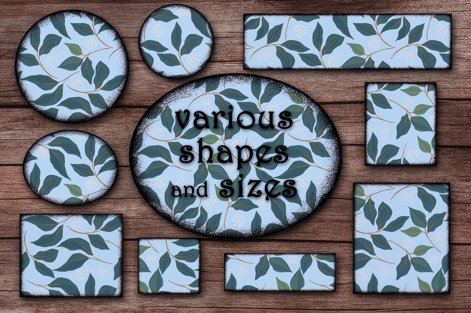 LABELS - Retro Flowers (3). Printable, Label, Tag, Digital Collage ...