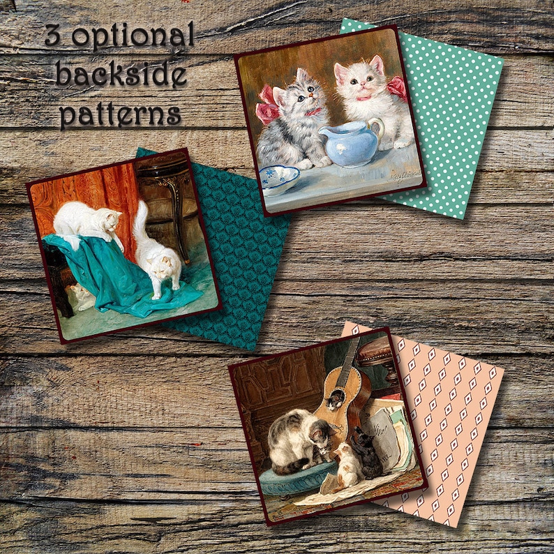 MEMORY MATCHING GAME - Cats. Printable, Matching Cards, Perfect Gift ...