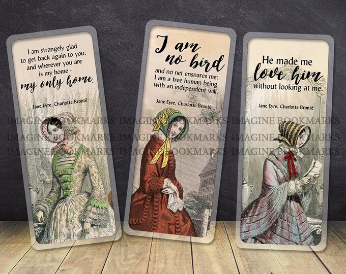 Charlotte Bronte Quotes Jane Eyre Bookmarks, CHB01B - Etsy