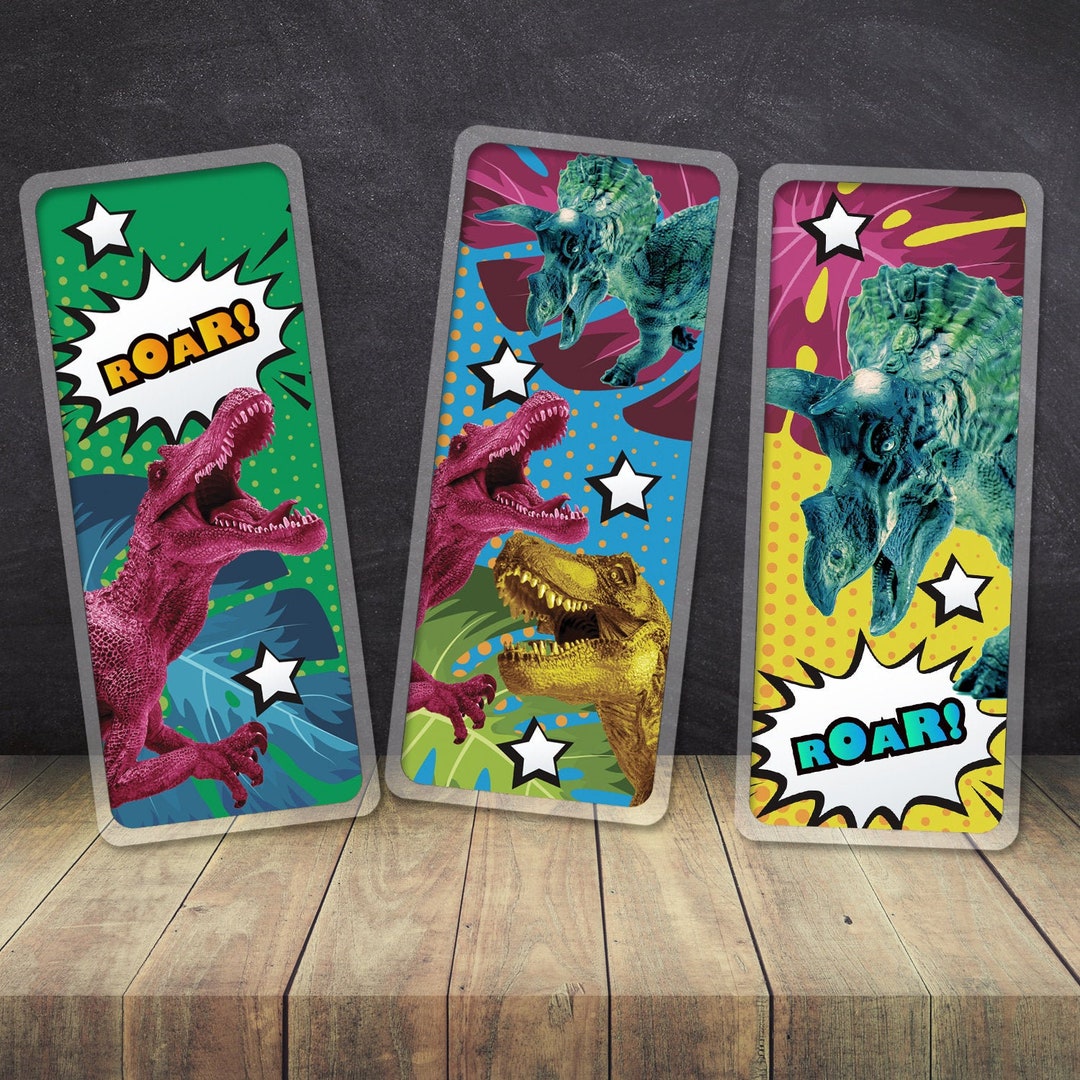Dinosaurs Bookmarks Prehistoric Animals T-rex Triceratops - Etsy